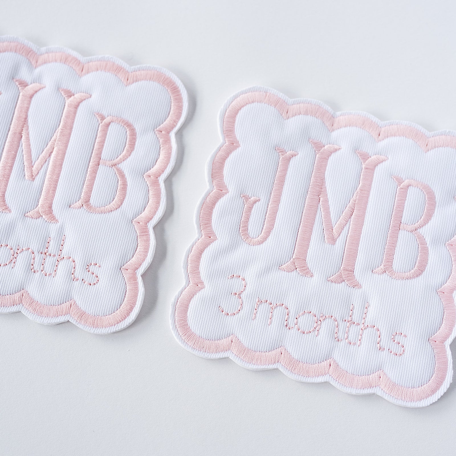 Personalized Embroidered Heirloom Monthly Markers – Namesake Celebrations